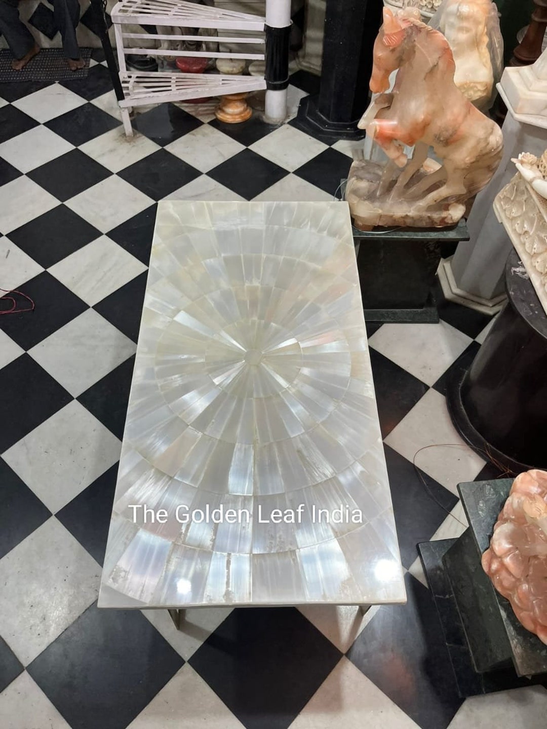 Handmade Selenite Agate Crystal Table Top | Healing Stone Dining Table ...