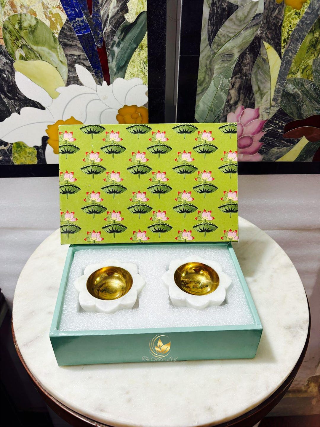 White Marble Diwali Diyas Set | Marble Tea Light Candle Holder for ...