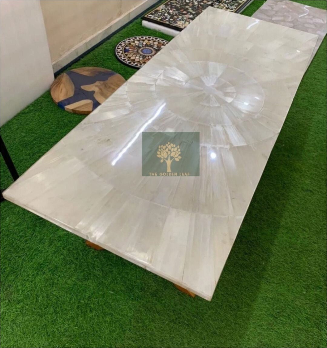 Selenite Table Top, Selenite Coffee Table Top, Selenite Table Top ...