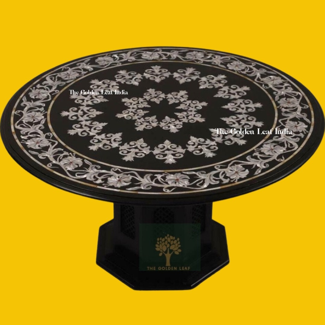 Pietra Dura Table, Mother Pearl Table Top, Semi Precious Inlay Work ...