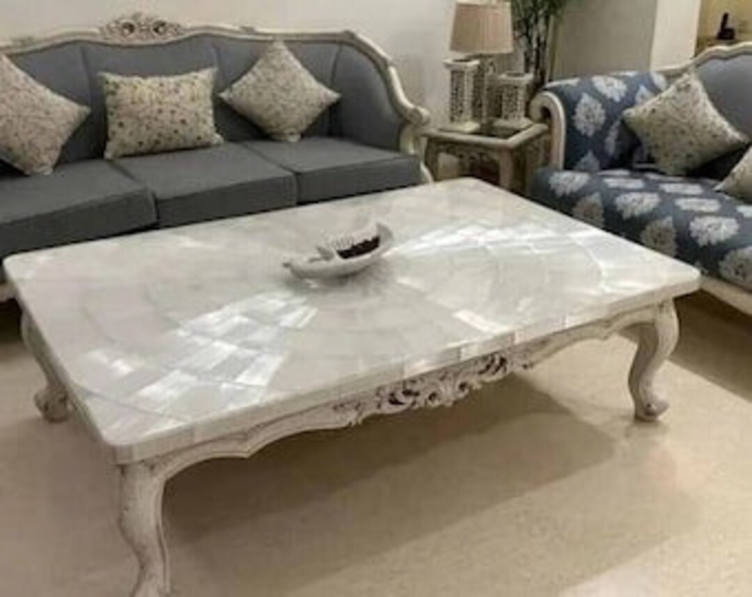 Selenite Table Top, Selenite Coffee Table Top, Selenite Table Top ...
