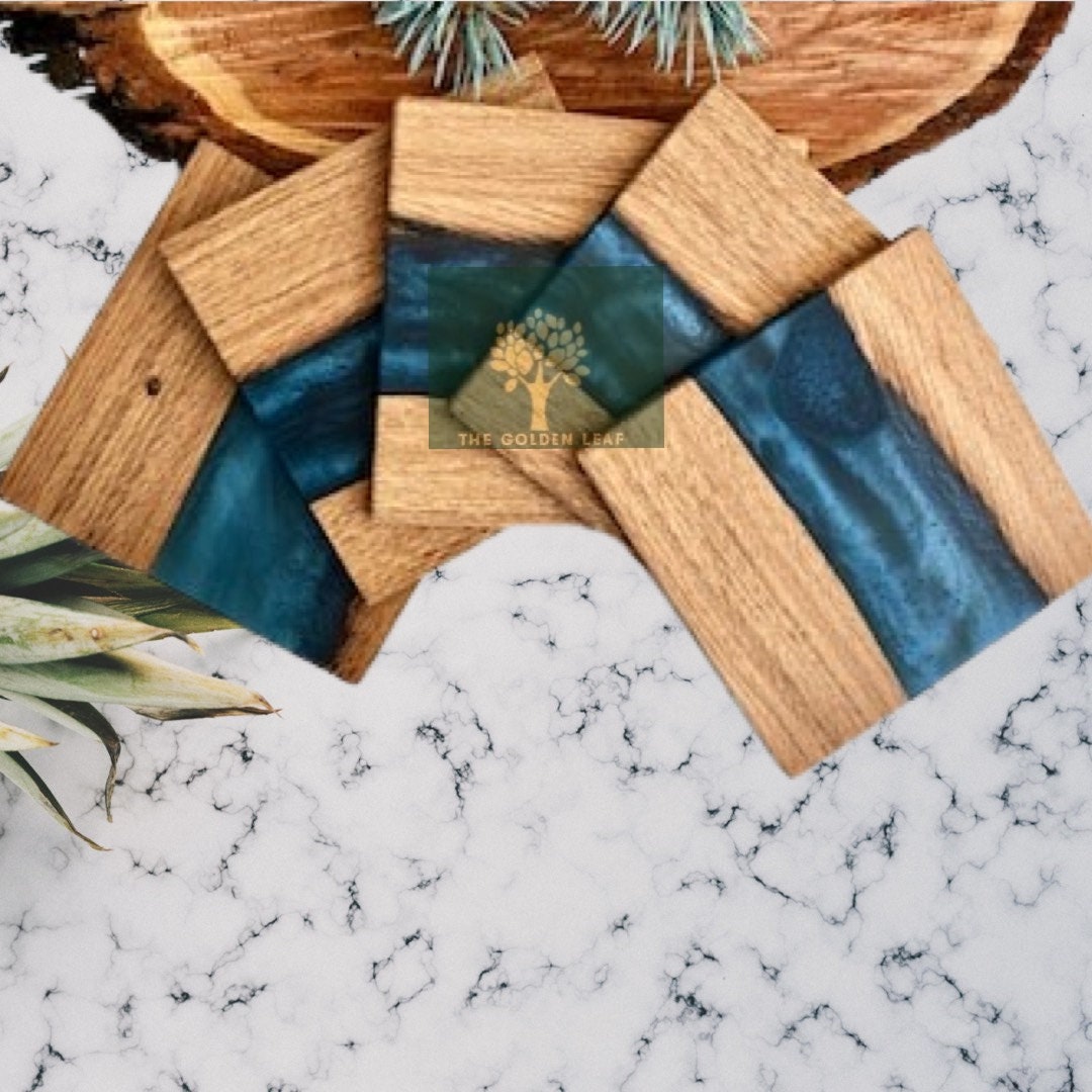 Epoxy Wood Figure Resin Coaster / Seaside Coaster / Ocean Coaster ...