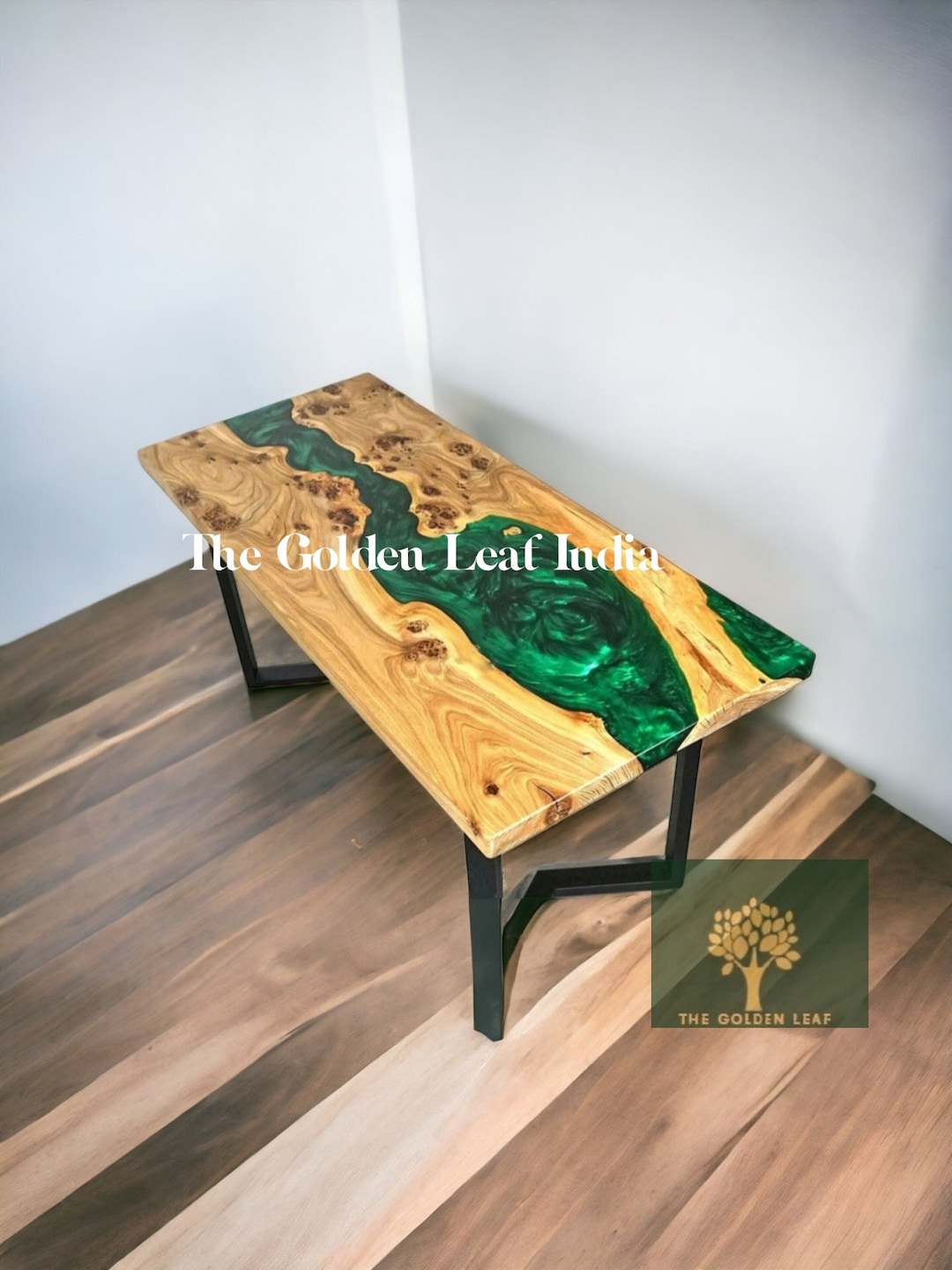 Green Epoxy Resin Conference Table Top, Center Table, Resin River Table ...