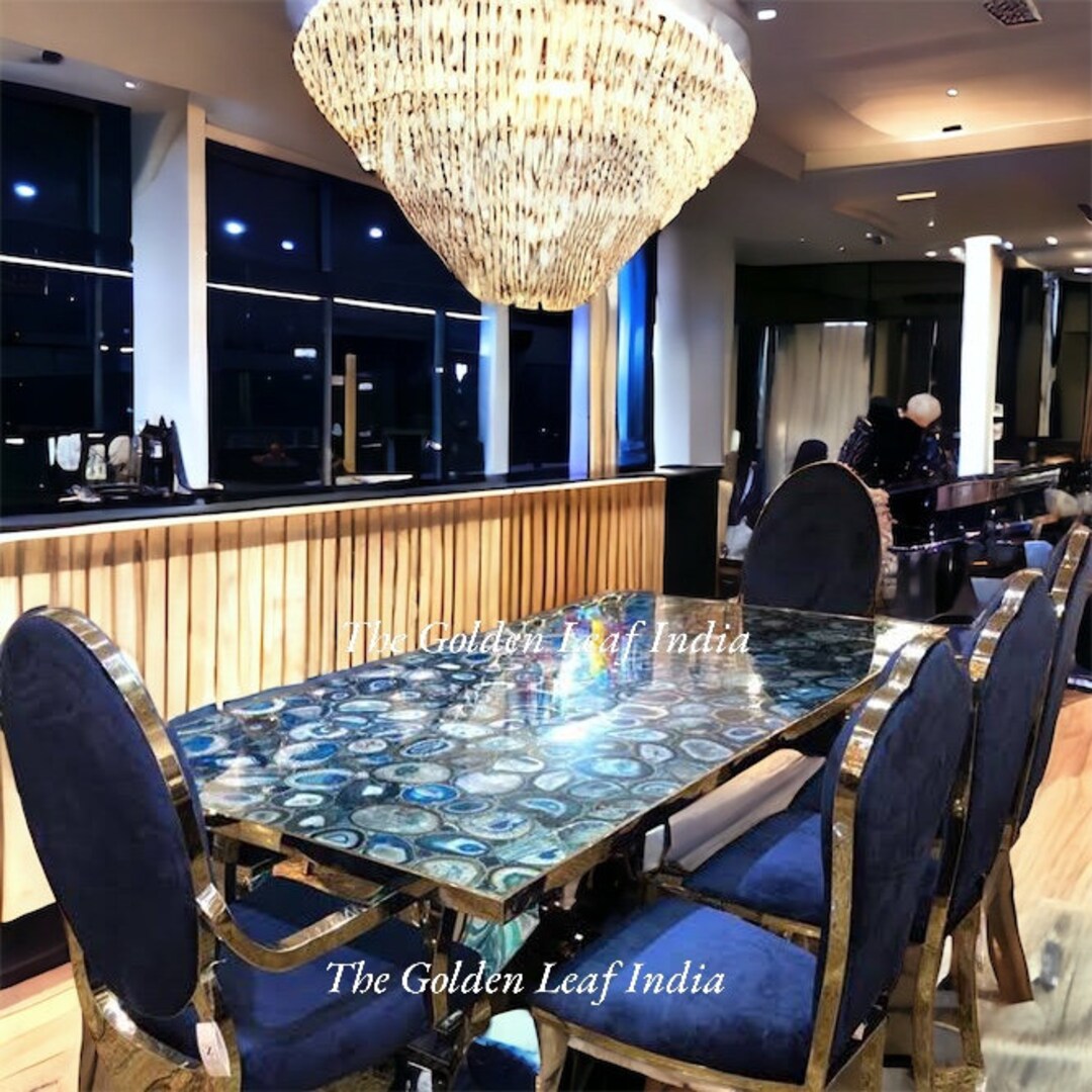 Personalized Agate Dining Table | Agate Counter Tops | Kitchen Dining ...