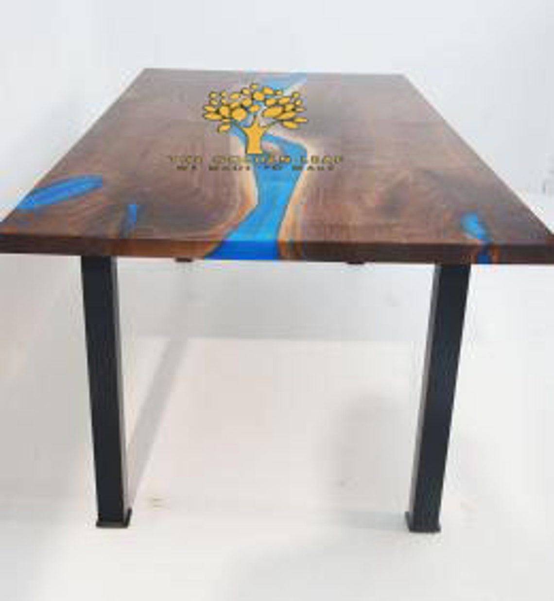 Blue Epoxy Table Top Wooden Epoxy Dining Table Top Epoxy - Etsy