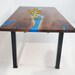 Blue Epoxy Table Top Wooden Epoxy Dining Table Top Epoxy - Etsy