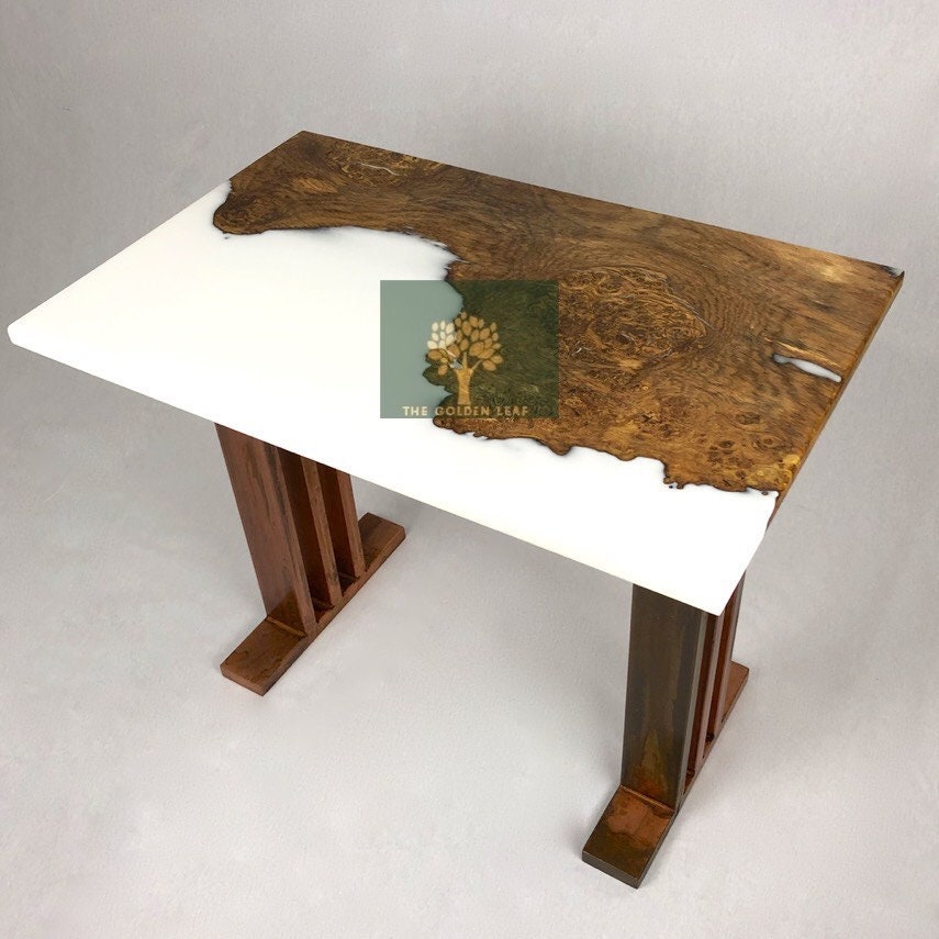 Customized White Epoxy Table Epoxy Study Table Laptop Table Office ...