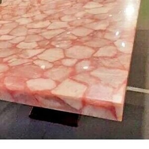 Customized Rose Quartz Kitchen Counter Rose Pink Agate Dining Table ...