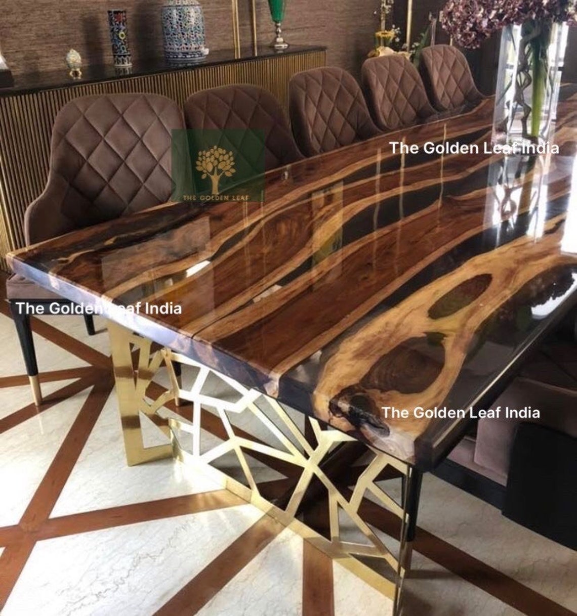 Ready to Ship 72 X 36 Epoxy Dining Table Top With Stand Conference ...