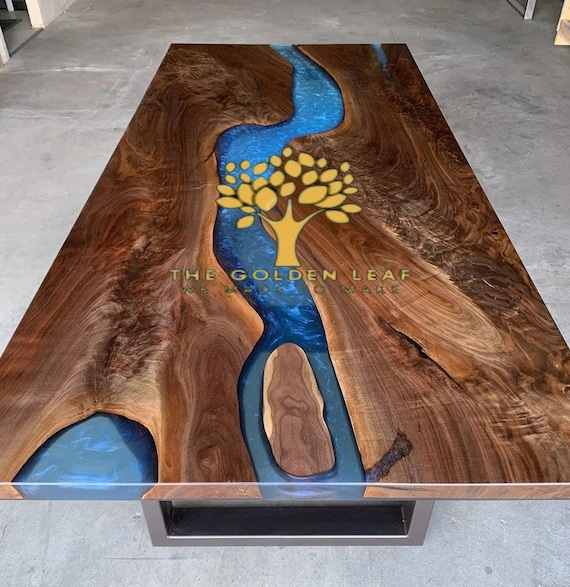 Epoxy Wooden Table Top Epoxy Dining Table Epoxy Resin River - Etsy