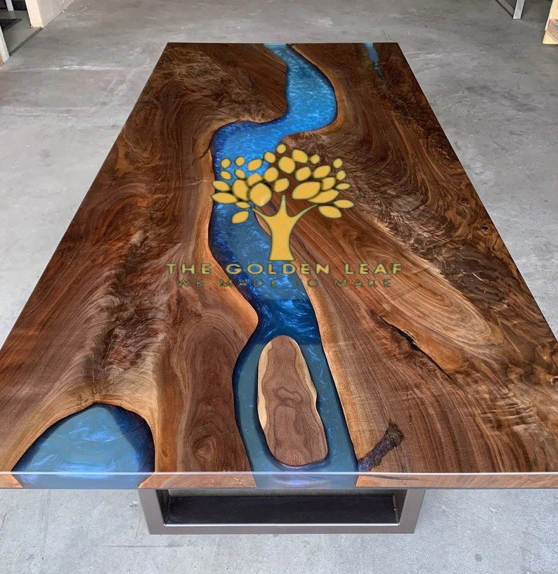 Epoxy Wooden Table Top Epoxy Dining Table Epoxy Resin River - Etsy