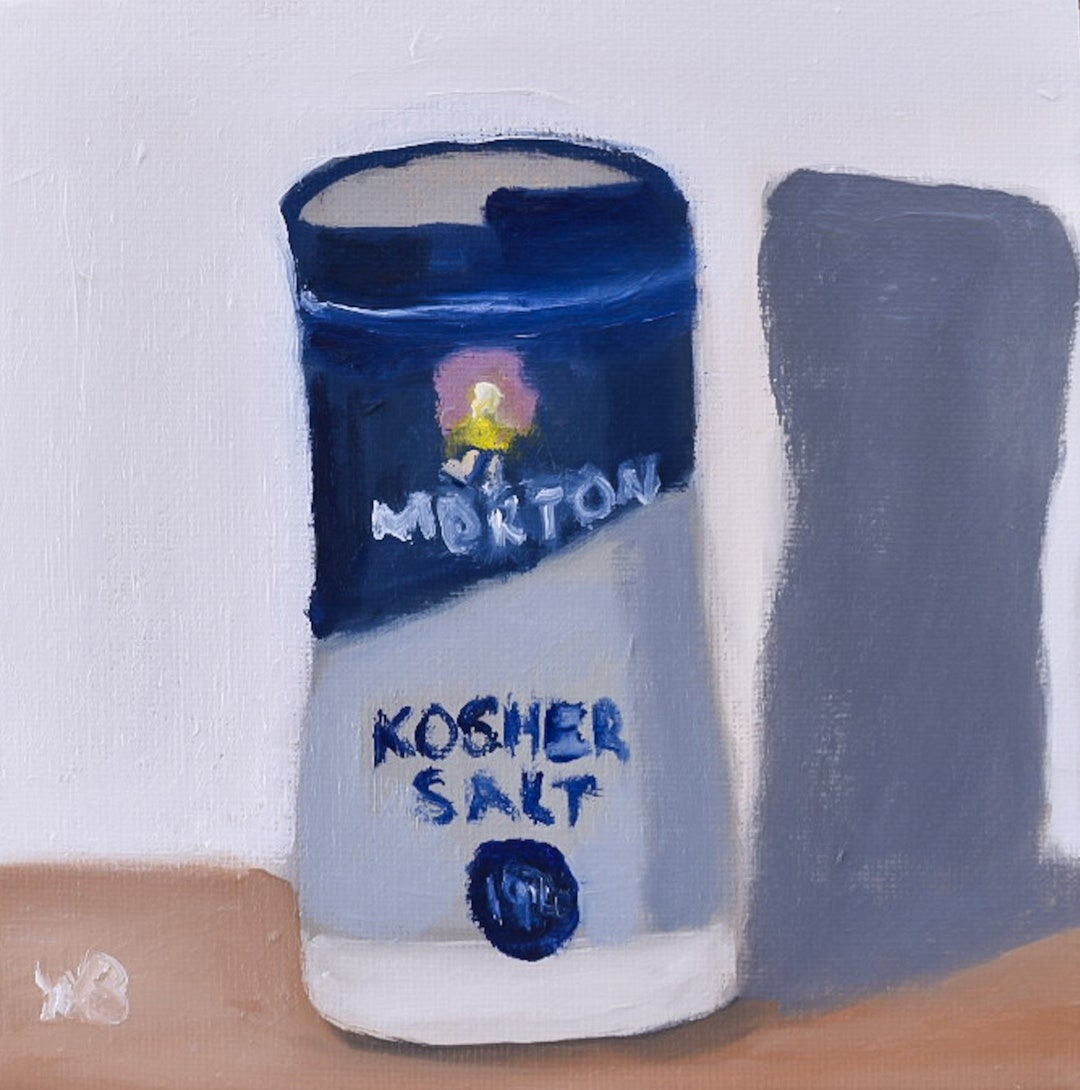 Kosher Salt Still Life Oil Painting: Original Kitchen Art (6x6) - Etsy