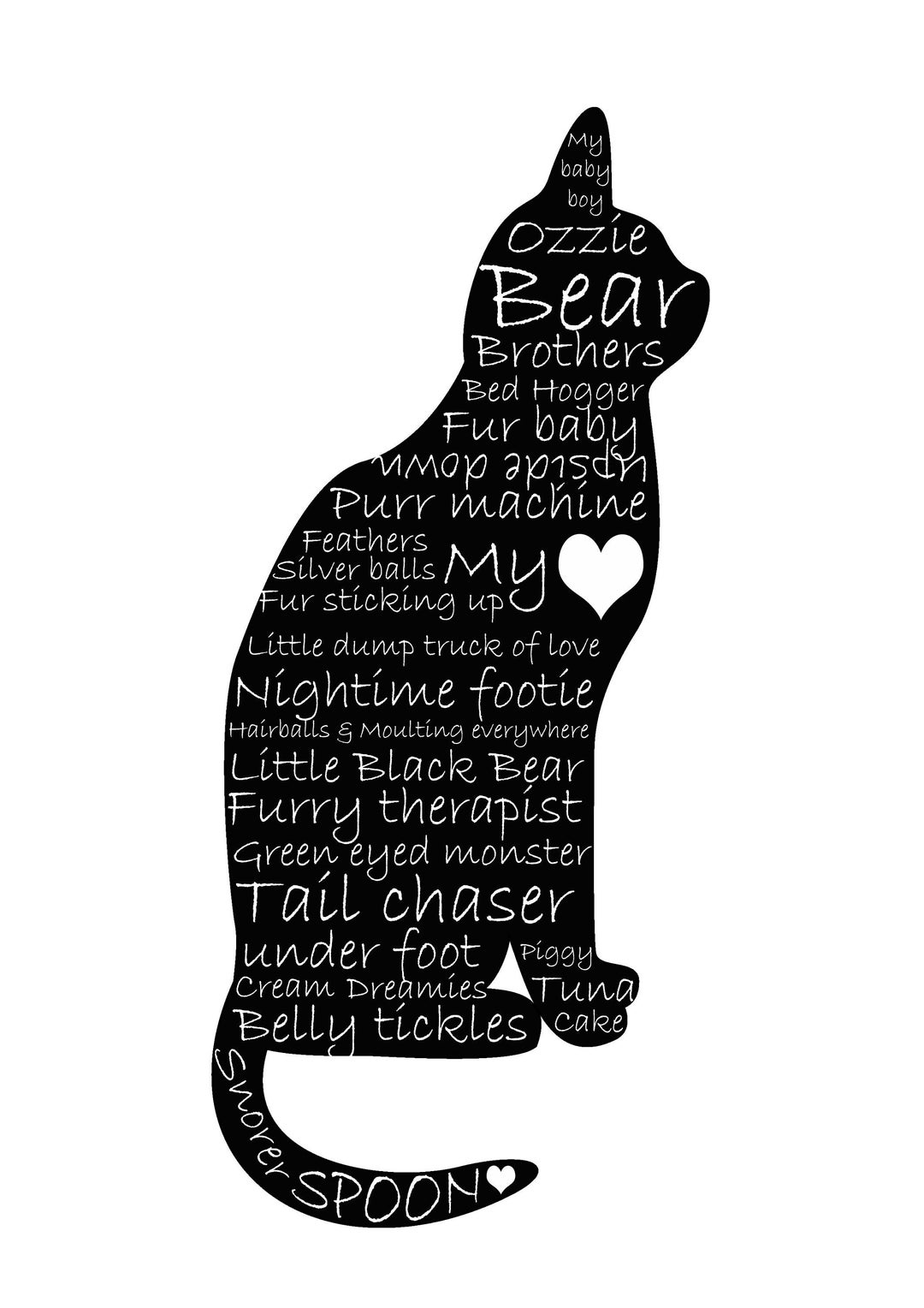 My Cat A4 or 10x8 Print for Cat Lovers - Etsy