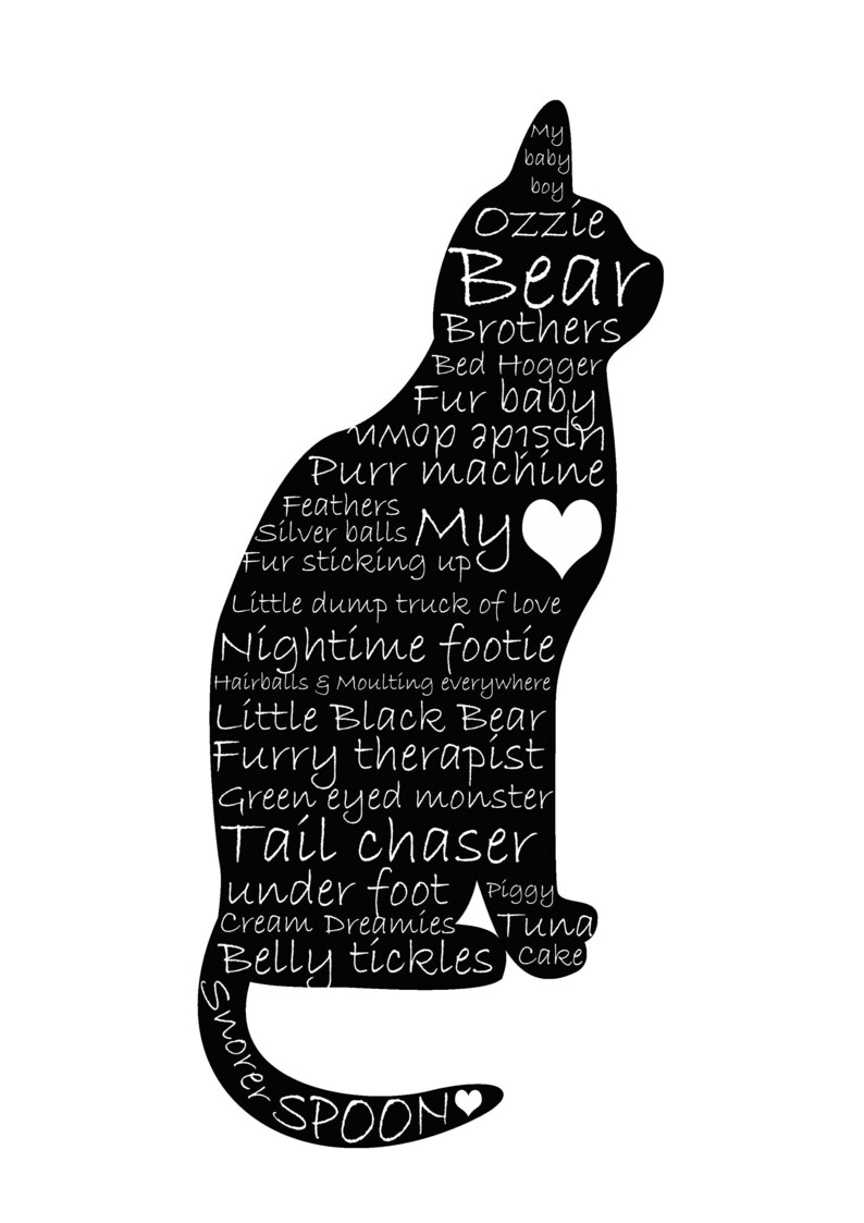 My Cat A4 or 10x8 Print for Cat Lovers - Etsy