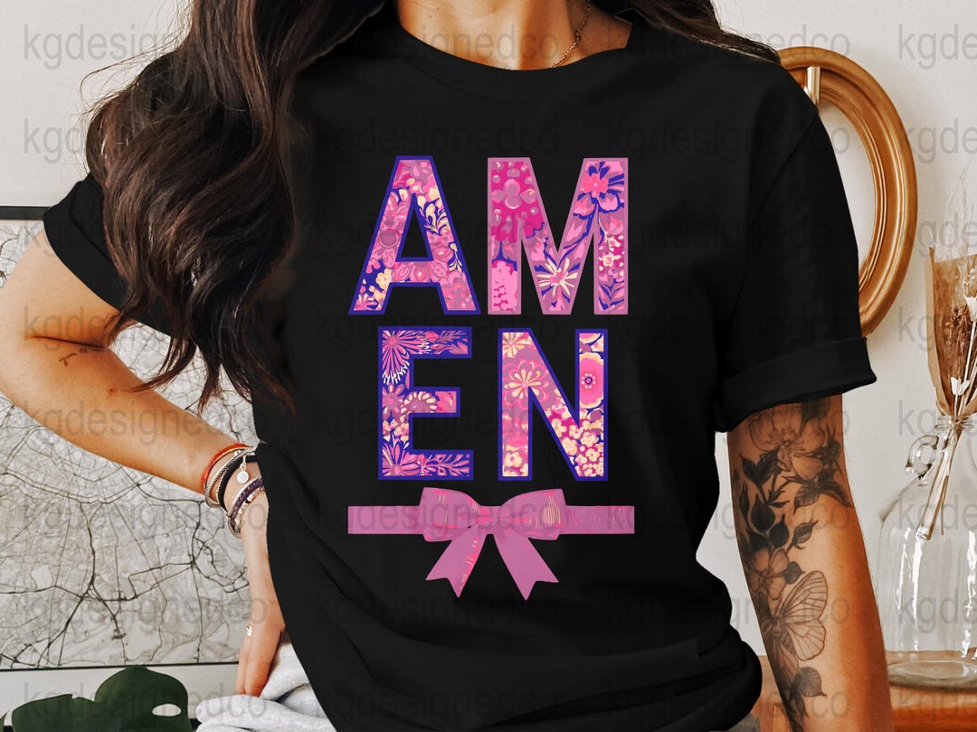 Amen Floral Art PNG, Christian Digital Download, Amen Floral Print ...
