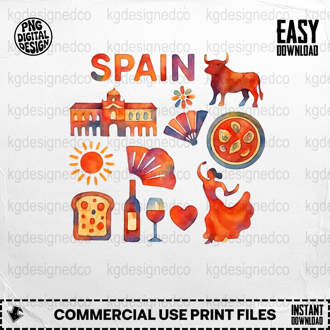 Spain Clipart, Spain PNG, Spainish Digital Art, Bull PNG, Spain Icons ...