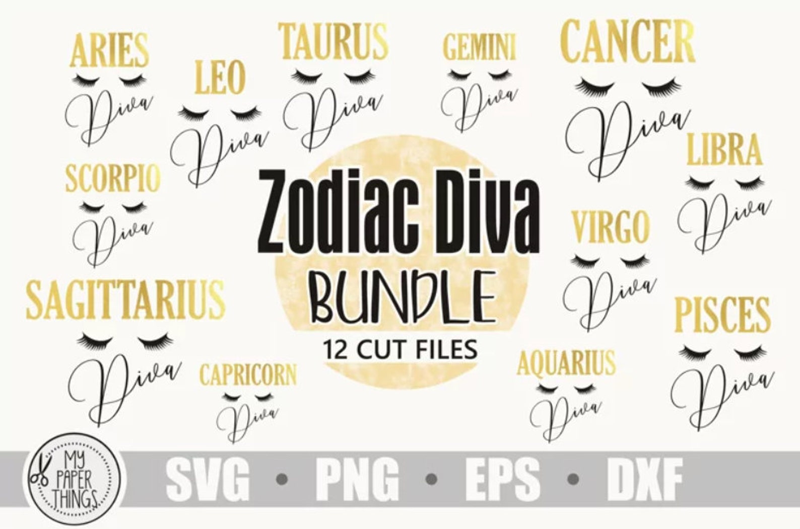 Mega Zodiac Sign and Astrology SVG Bundle, Horoscope Svg, Astrology ...