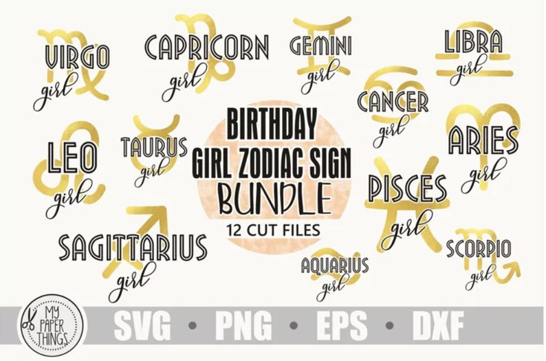 Mega Zodiac Sign and Astrology SVG Bundle, Horoscope Svg, Astrology ...