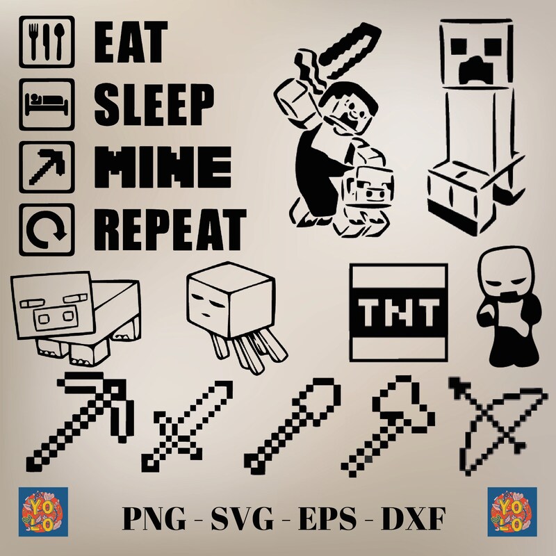 Mincraft Svg - Etsy