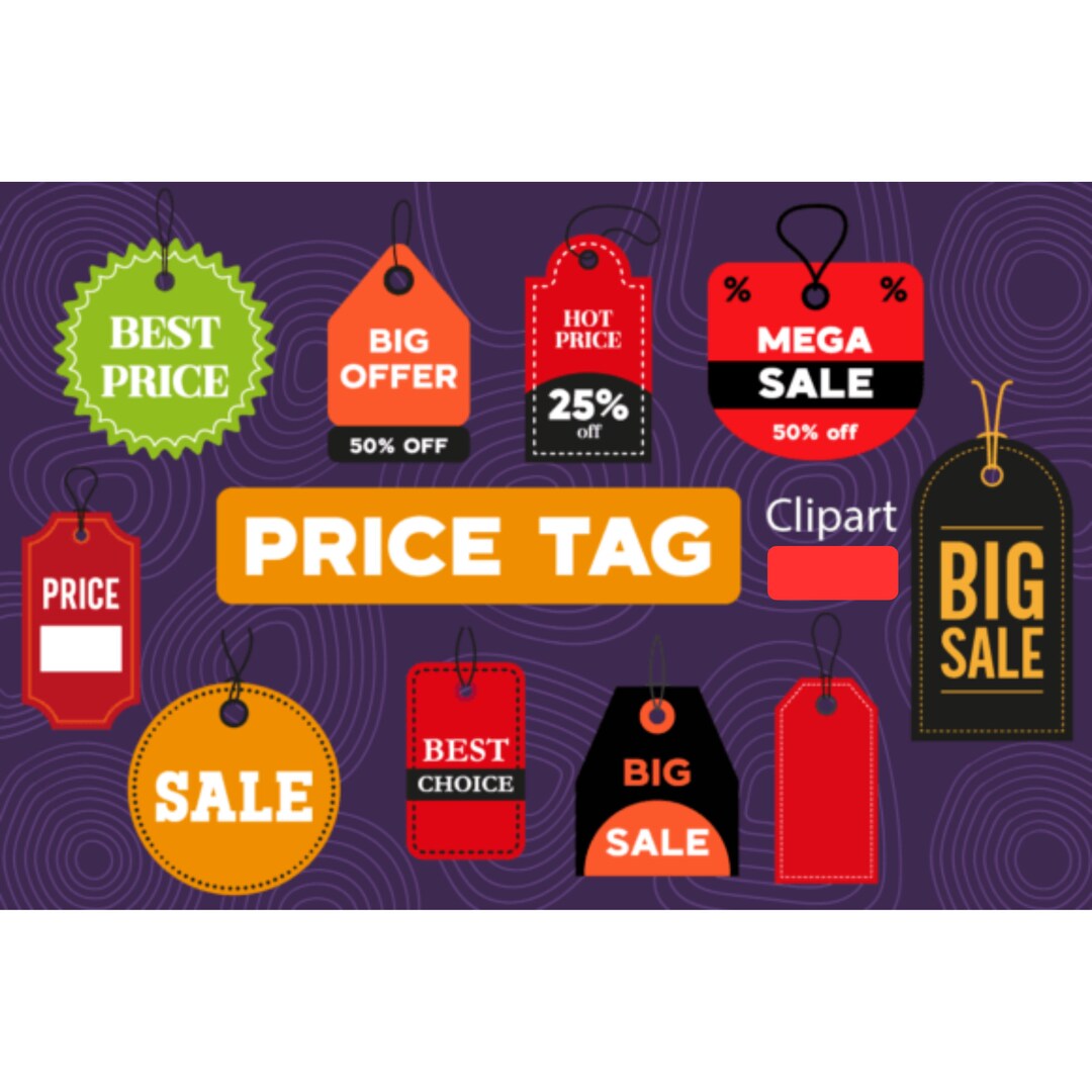 Price Tag Clipart, Printable Price Tag, DIY Labels for Knit, Handmade ...