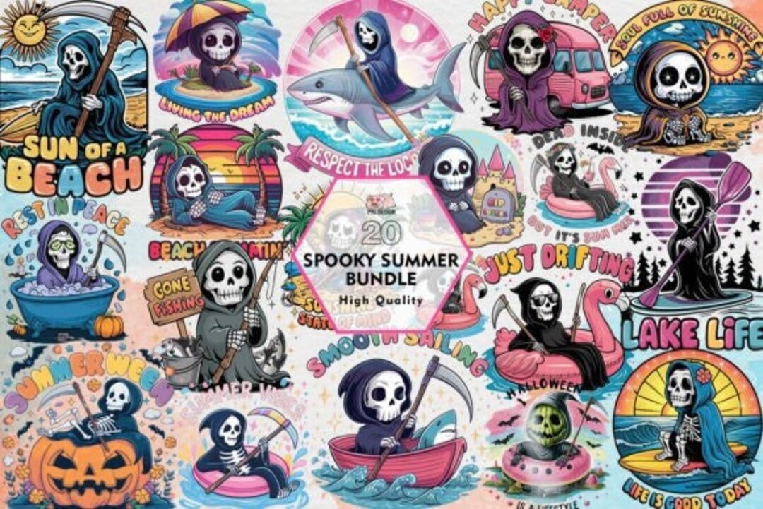 Spooky Summer Bundle Clipart PNG, Spooky Summer Shirt, Spooky PNG ...