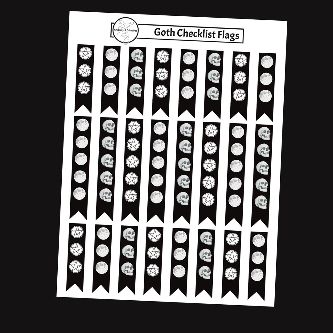 Gothic Checklist Flags - Etsy