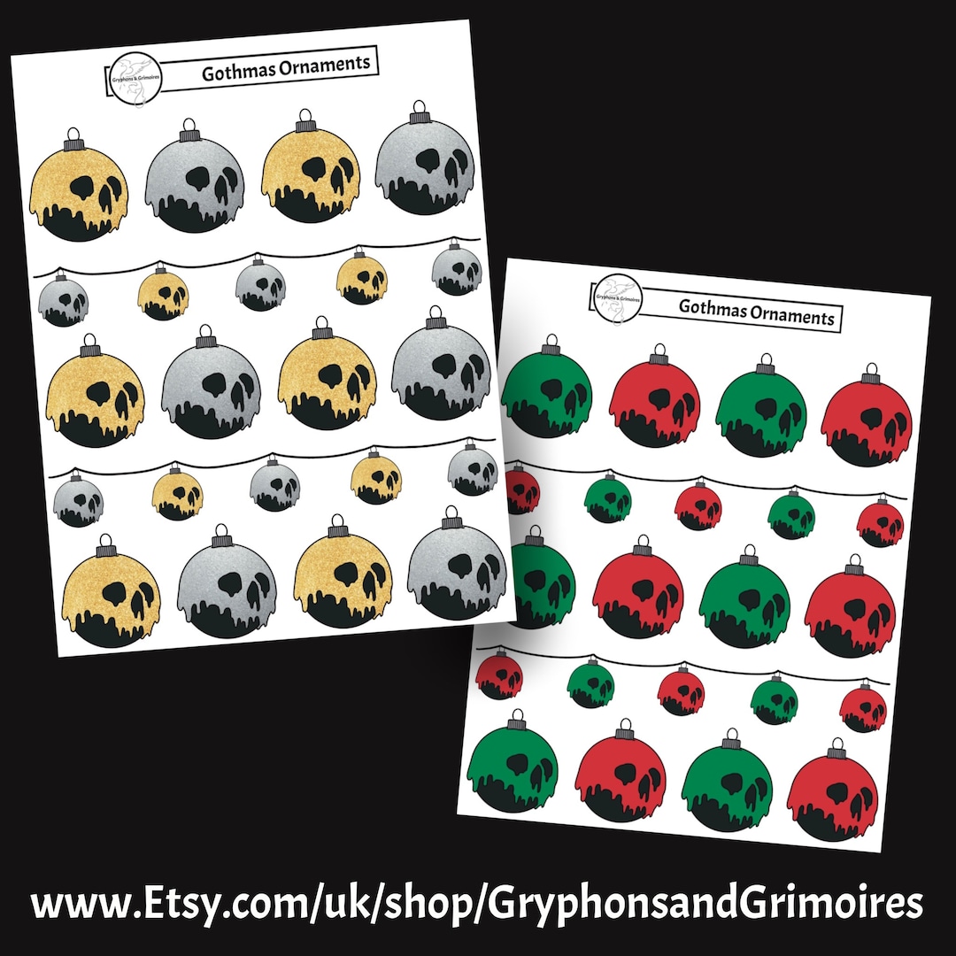 Gothmas Ornament Deco Stickers - Etsy