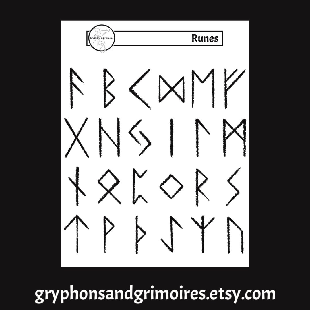 Runic Symbol Stickers: Journal & Planner Stickers - Etsy