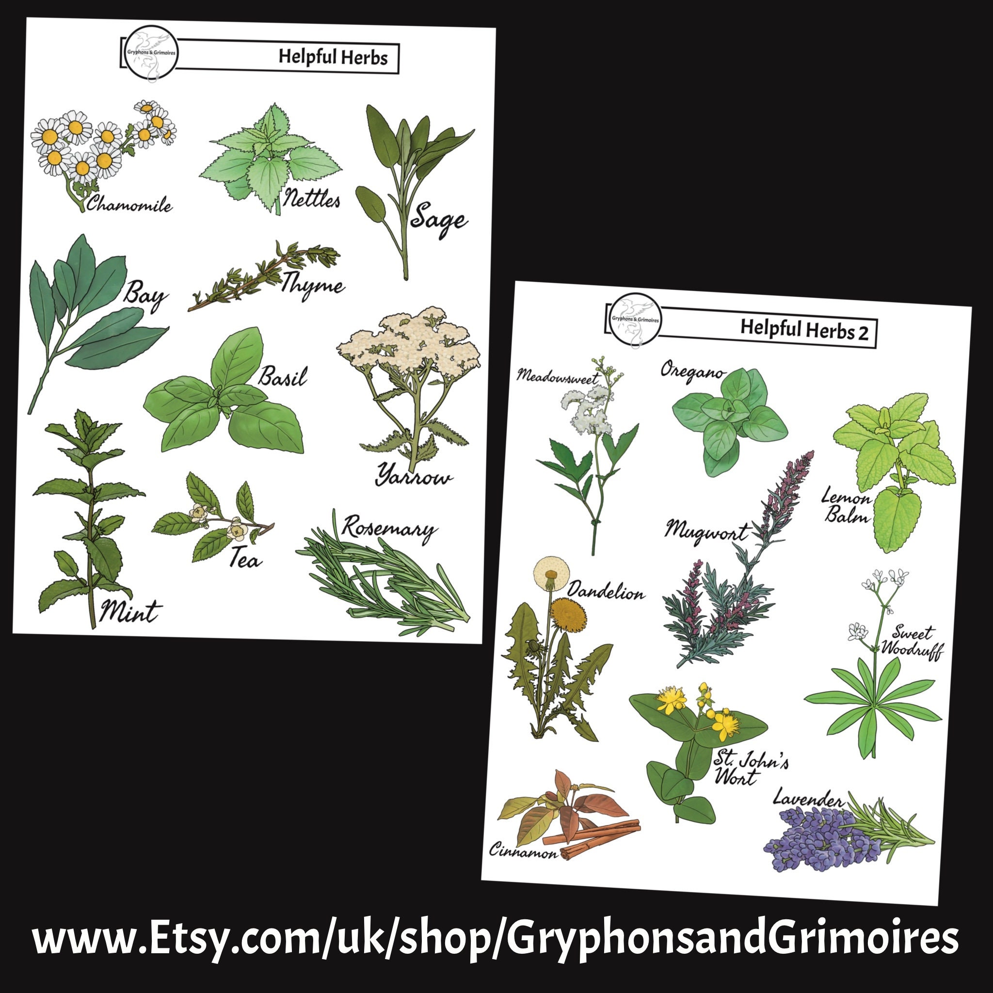 Helpful Herbs Deco Stickers - Etsy