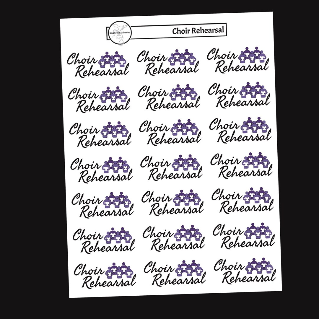 Choir Rehearsal Stickers - Etsy