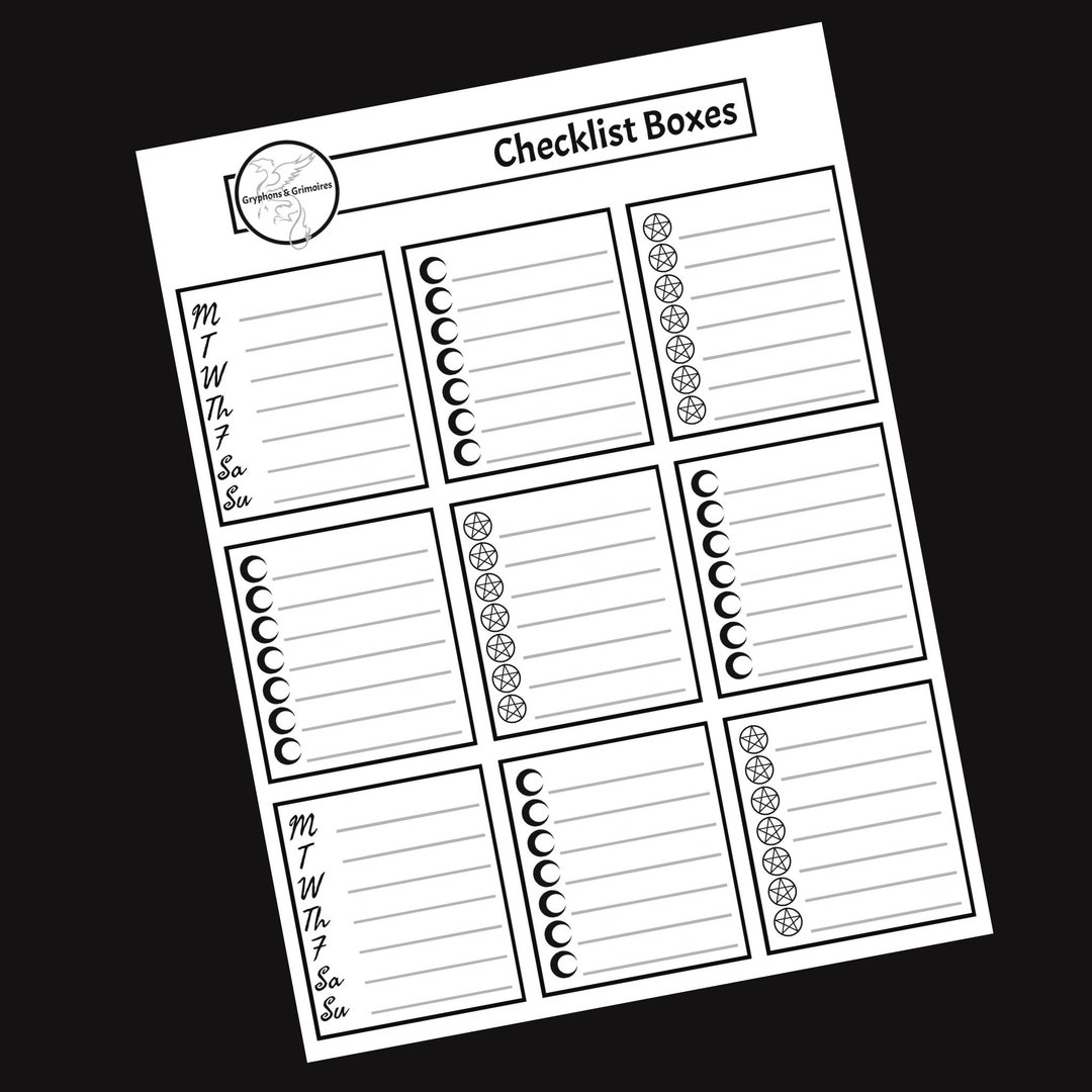 Checklist Boxes - Etsy
