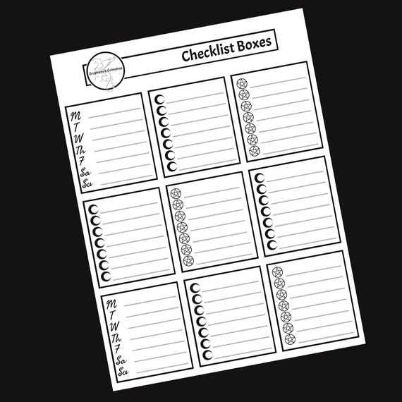 Checklist Boxes - Etsy
