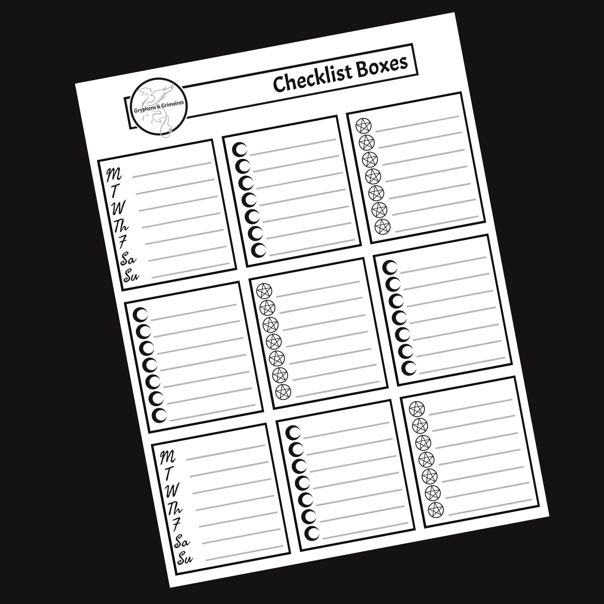 Checklist Boxes - Etsy