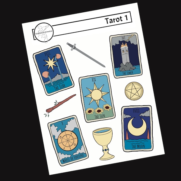 Tarot Stickers Major Arcana Stickers - Etsy