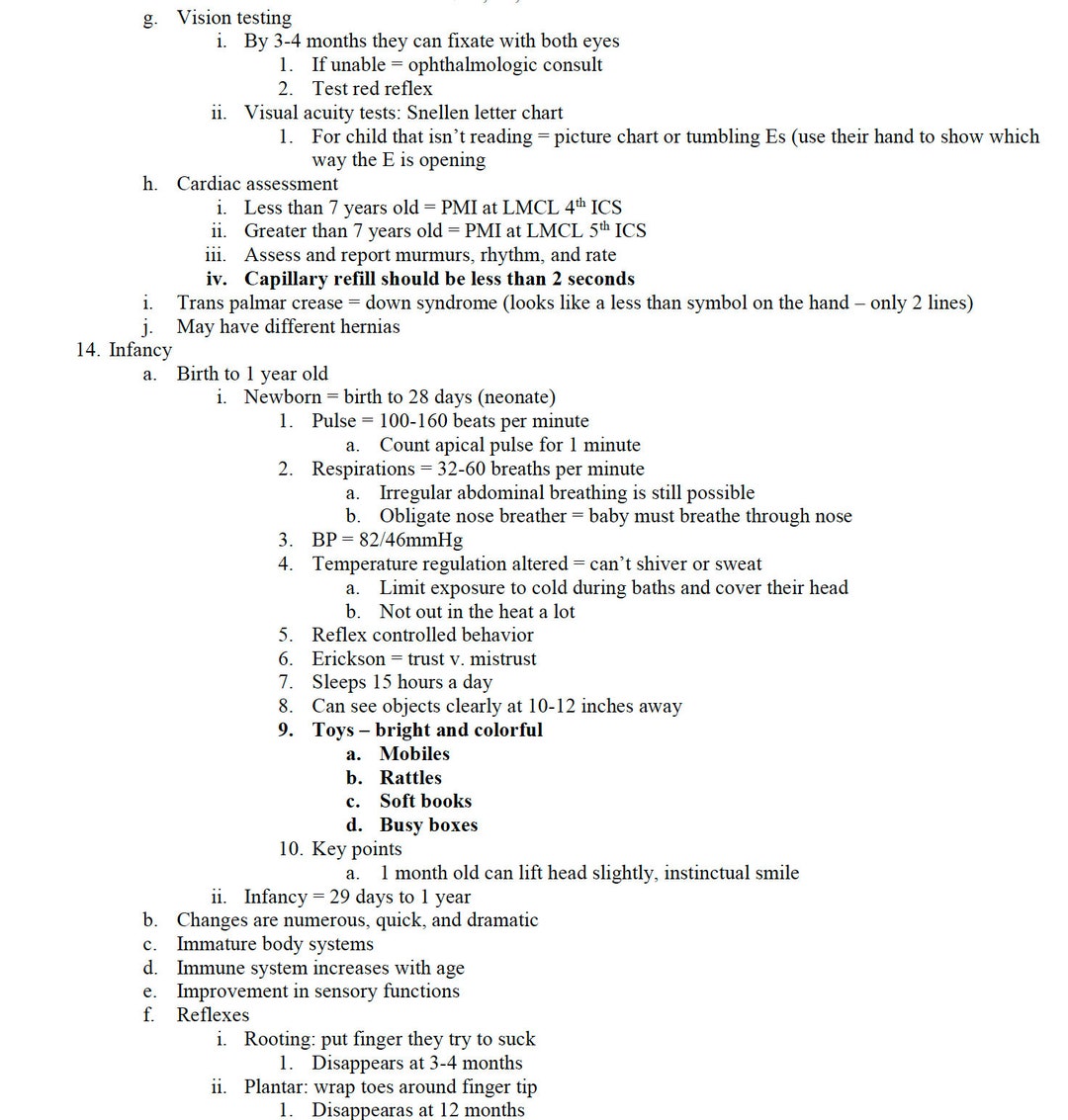 COMPLETE Pediatrics Nursing School Notes - Etsy