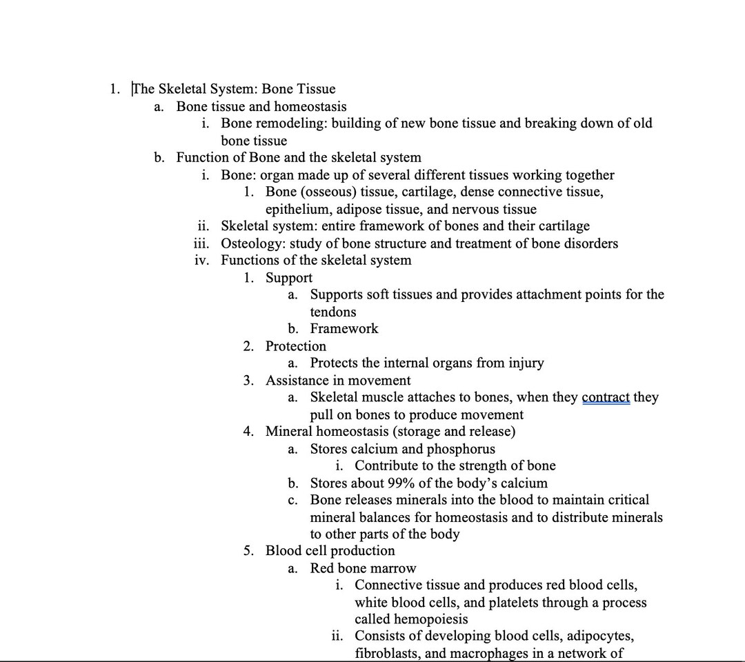 Skeletal System, Joints Notes - Etsy