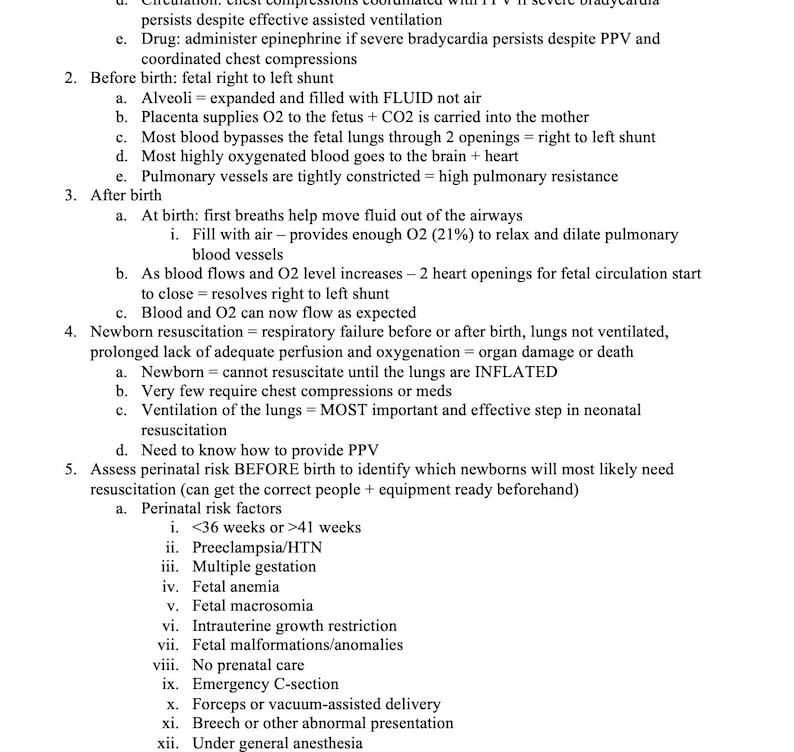 NRP (neonatal Resuscitation Program) Certification Study Guide - Etsy