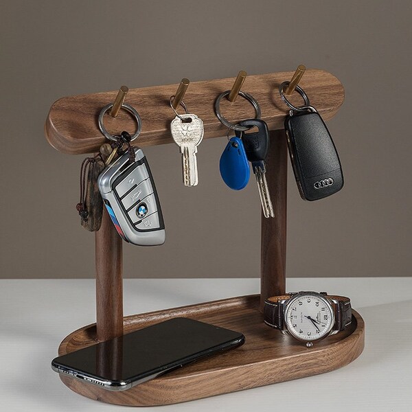 Wooden Key Holder - Etsy