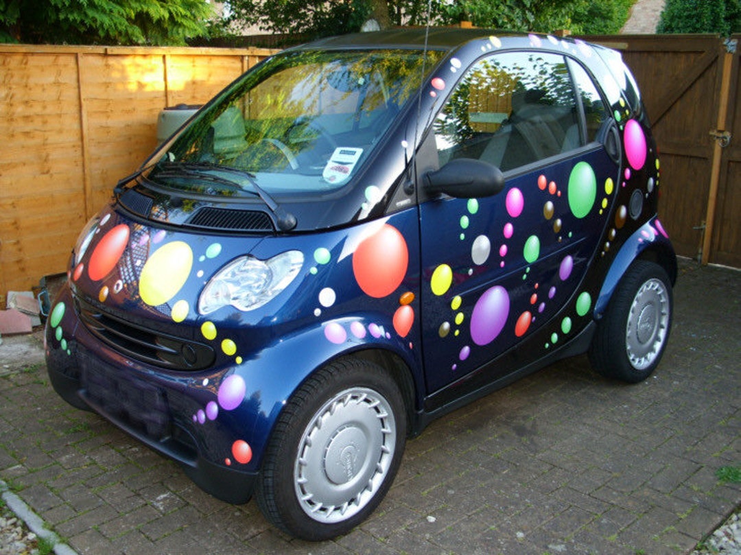 A Large Set of Multi-coloured Bubble Vinyl Stickers for Your Car ...