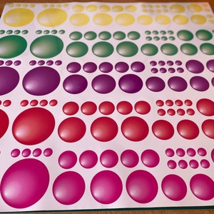 A Large Set of Multi-coloured Bubble Vinyl Stickers for Your Car ...
