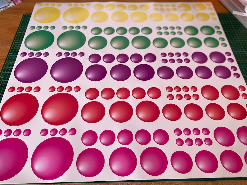 A Large Set of Multi-coloured Bubble Vinyl Stickers for Your Car ...