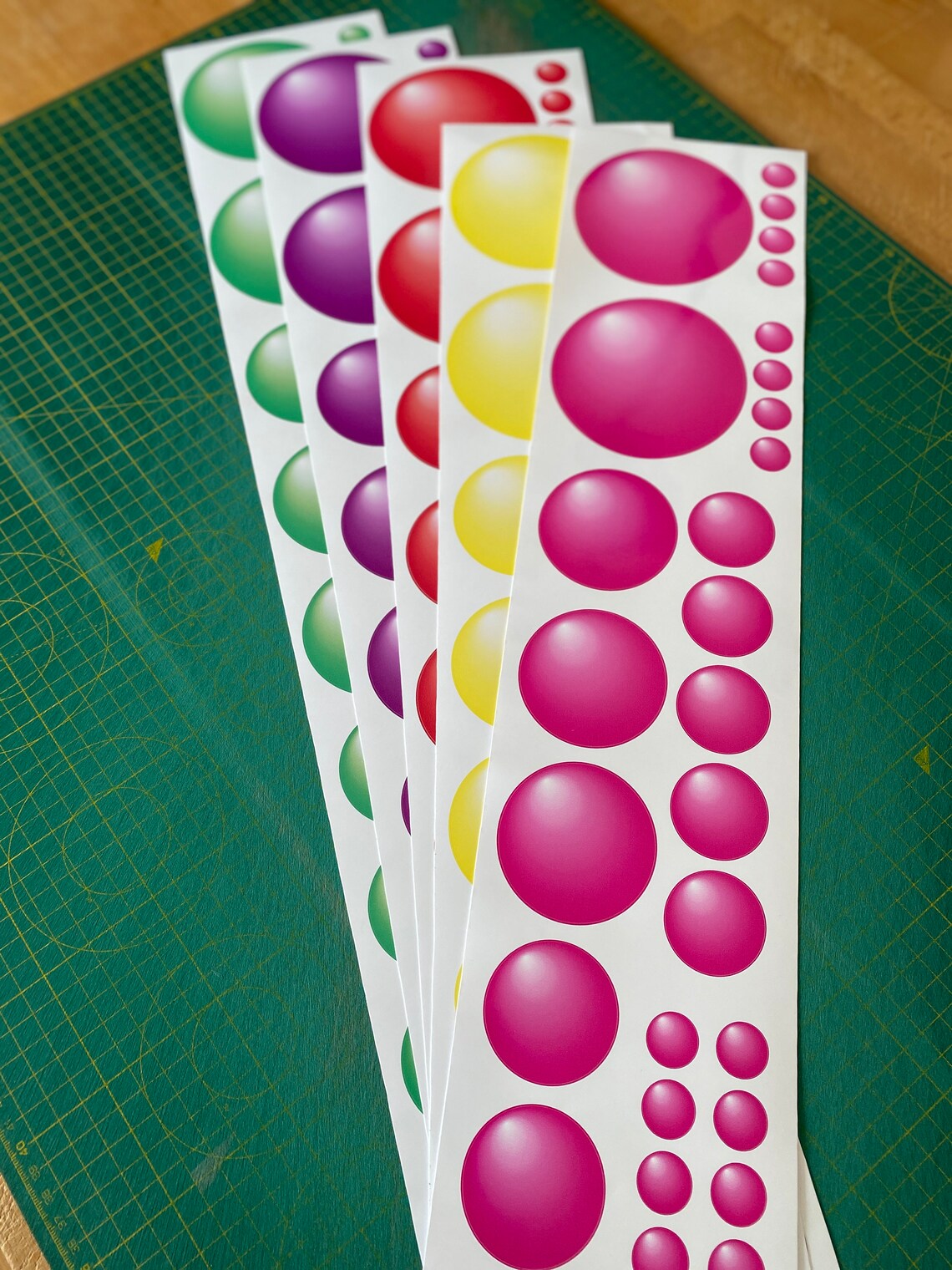 A Large Set of Multi-coloured Bubble Vinyl Stickers for Your Car ...