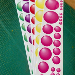 A Large Set of Multi-coloured Bubble Vinyl Stickers for Your Car ...