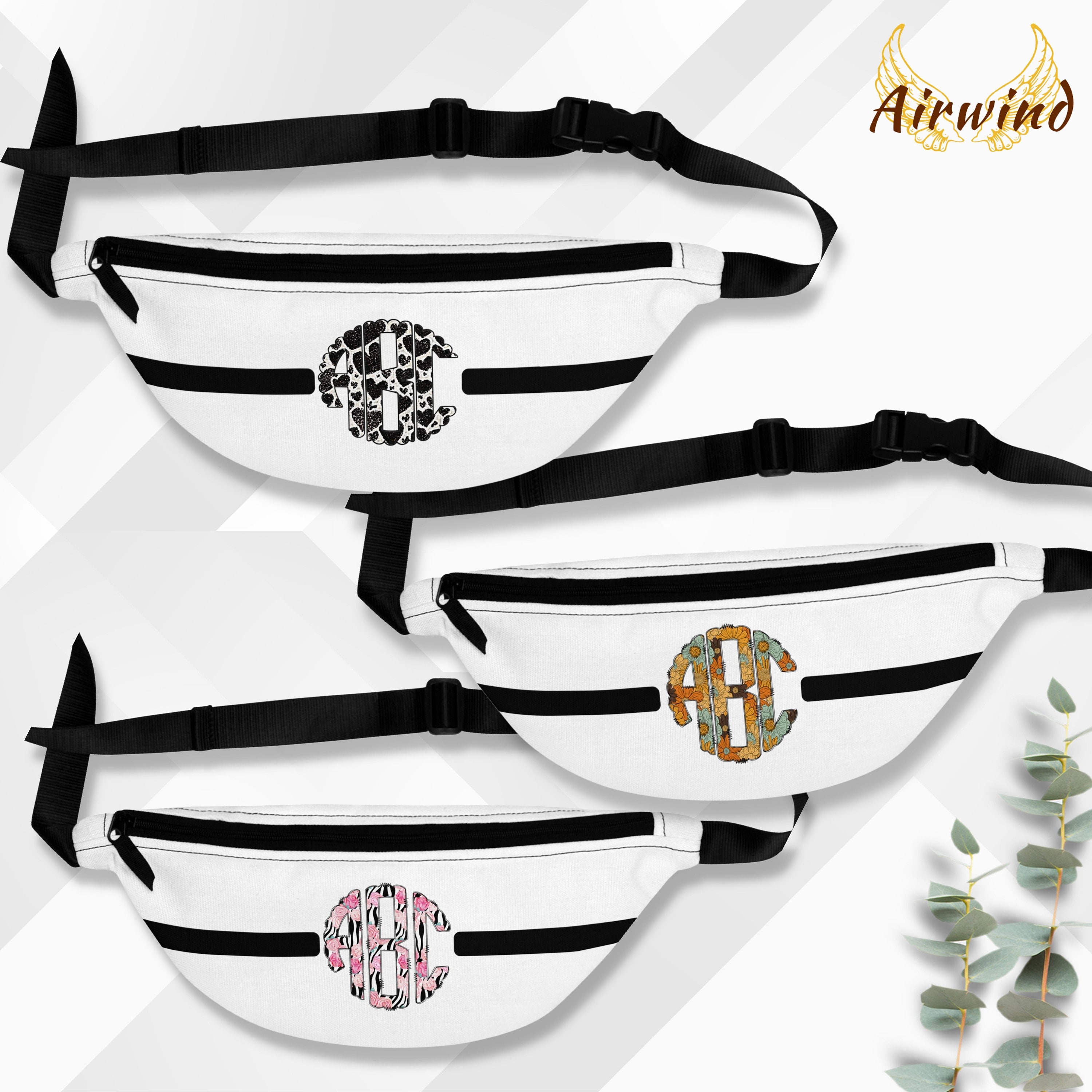 Personalized Fanny Pack, Bum Bag, Custom Monogram, Travel Bag, Hiking ...