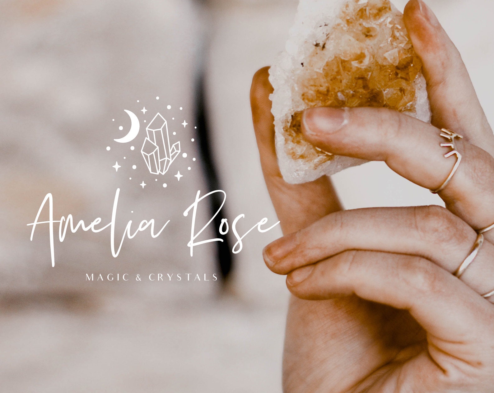 Crystals Logo DIY Template, Editable Logo Design, Crystal Logo ...