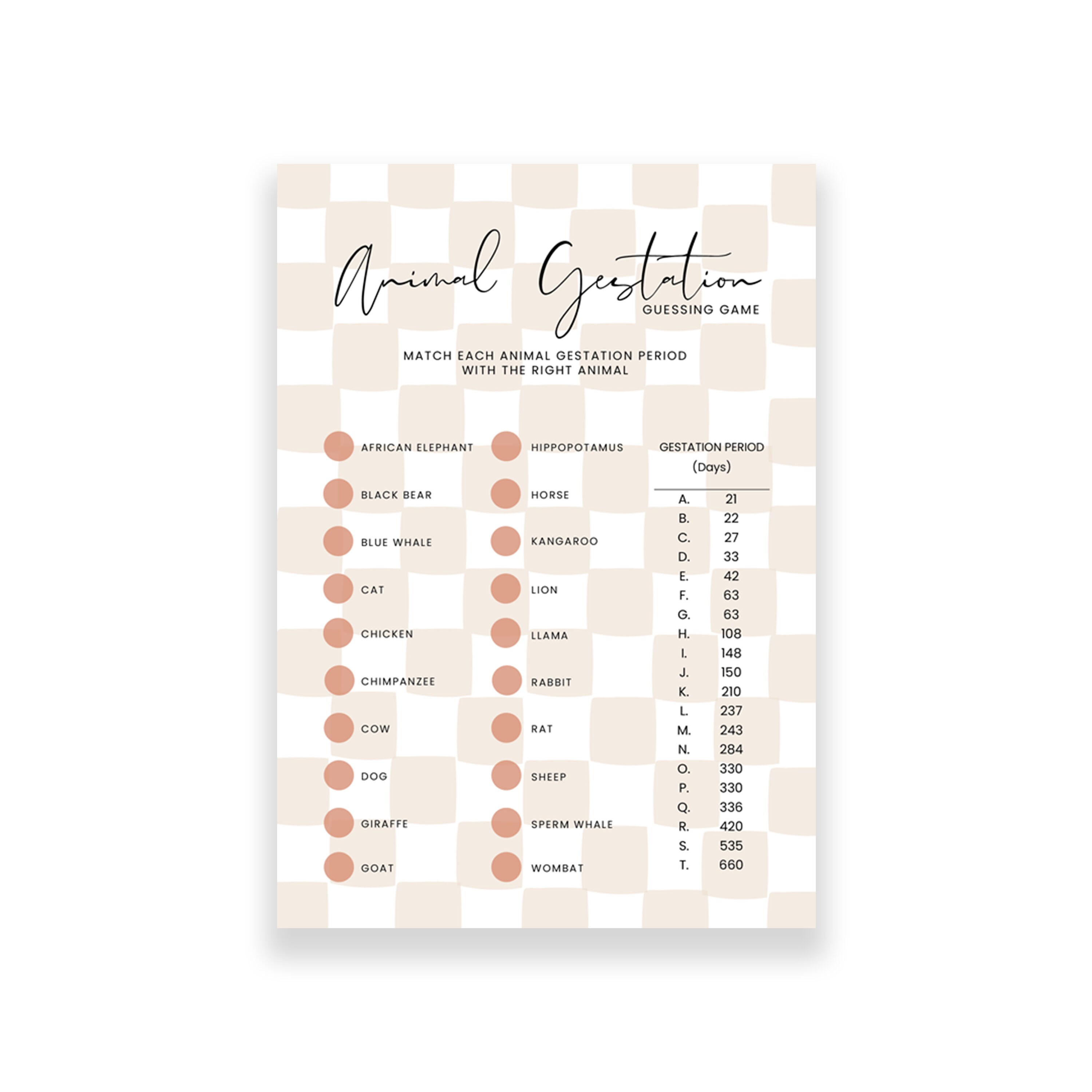 Amalie Baby Shower Game Printable Pack Beige - Etsy
