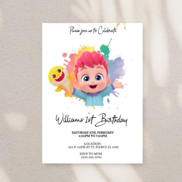 Bebe Finn Invitation - Etsy