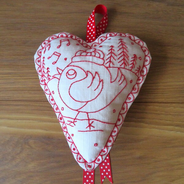 Christmas Redwork - Etsy