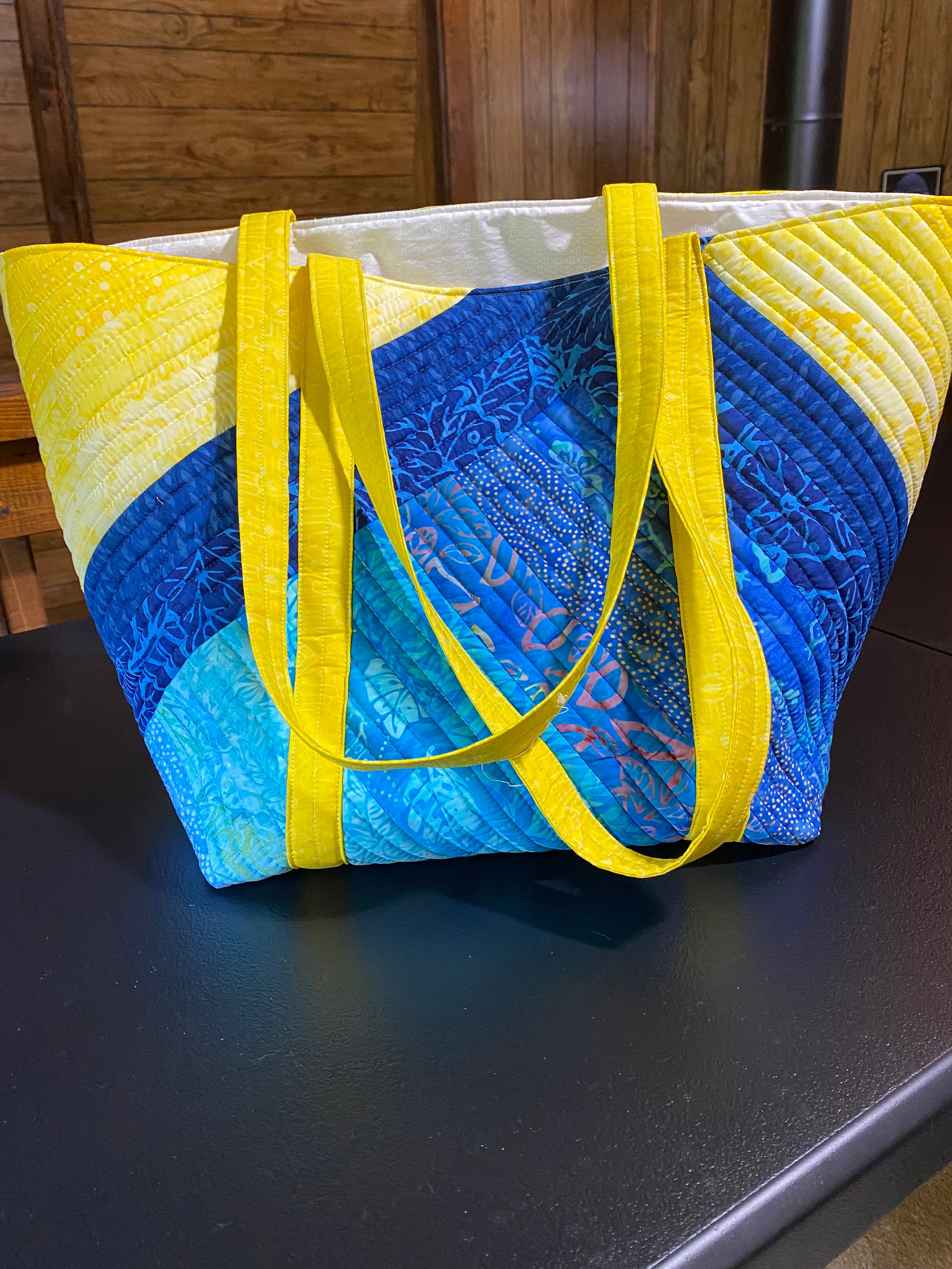 Quilted Large Tote Bag Handmade in Vermont 3 Pockets - Etsy