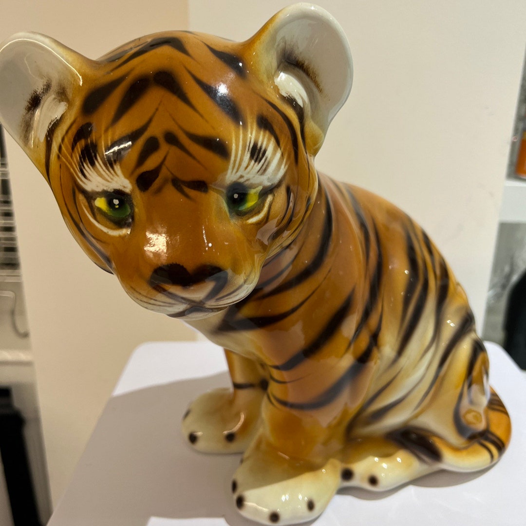 Vintage Ceramic Tiger Cub 1960s Kitsch Animal Baby - Etsy